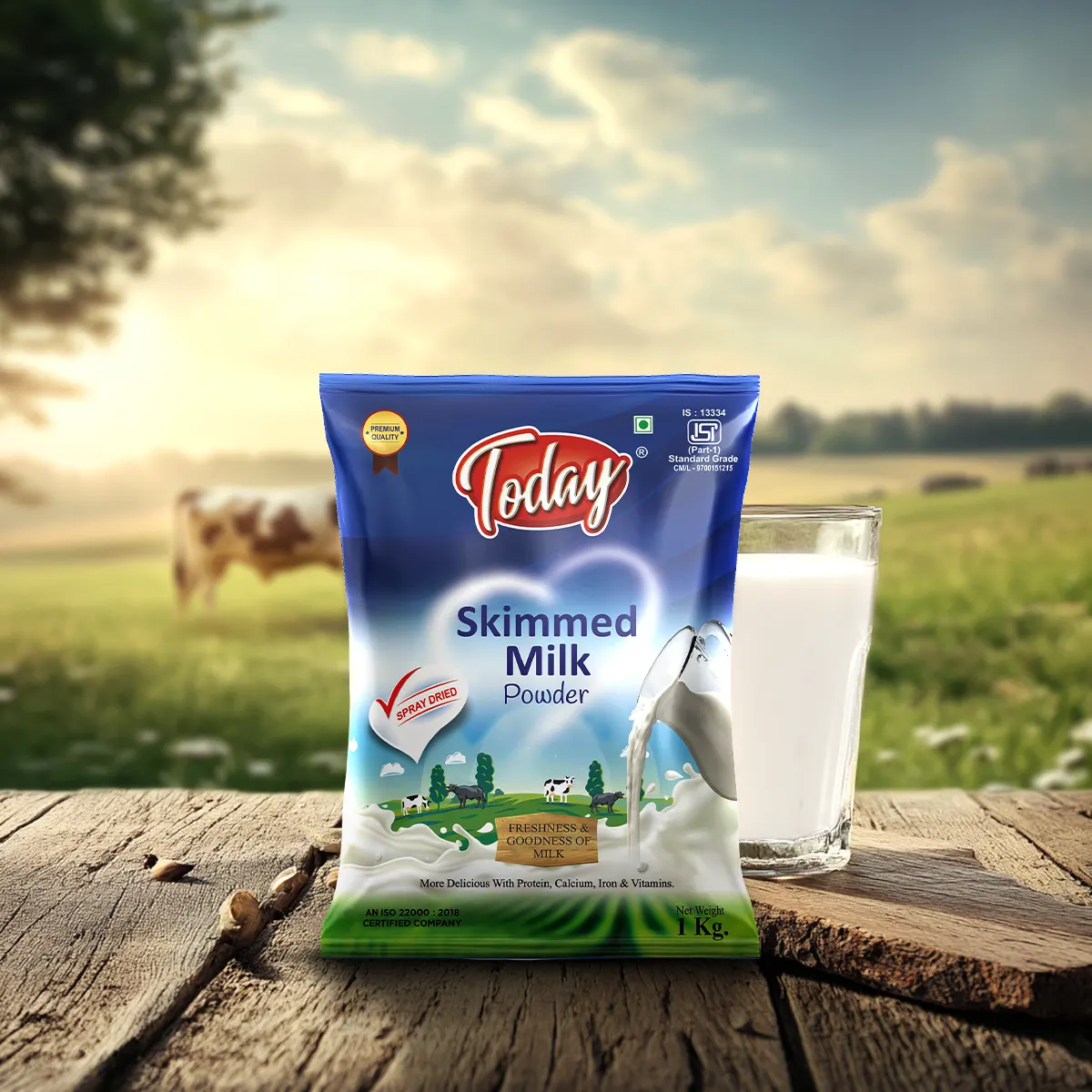 Today Milk Skimmed Milk Powder - Pouch - Today Milk